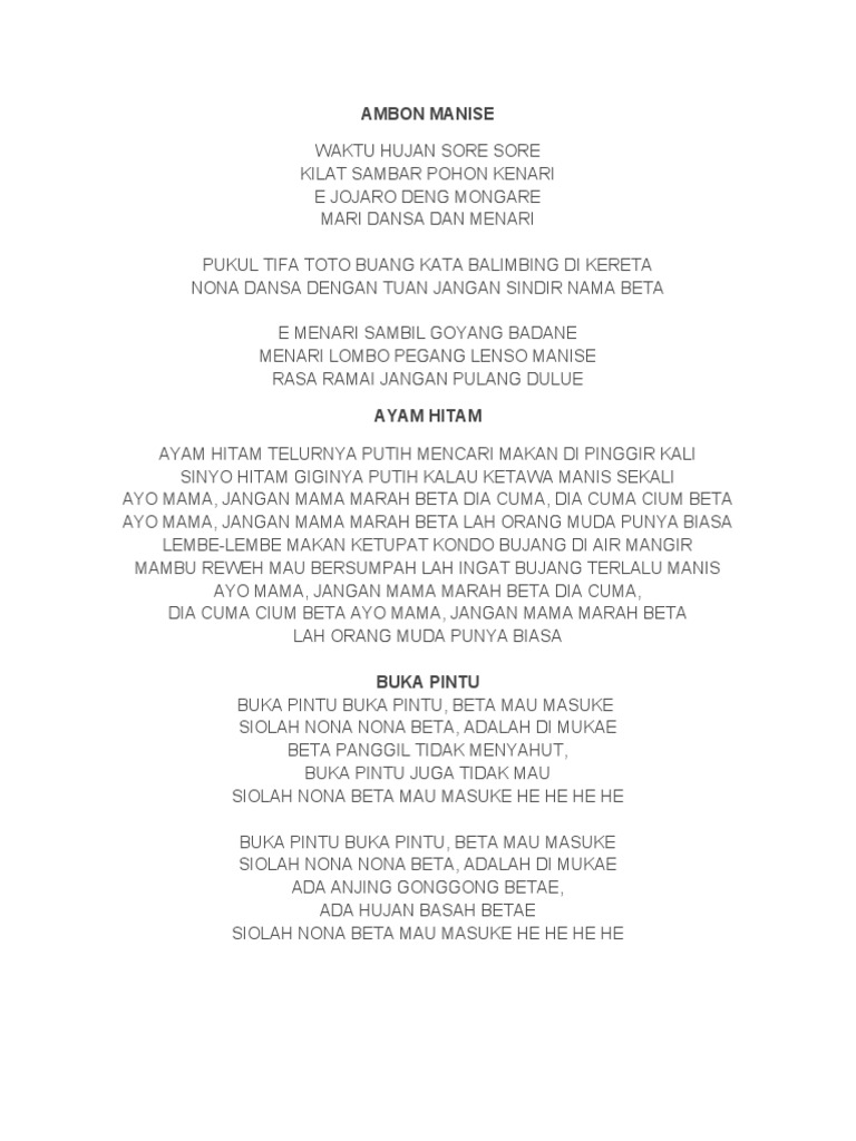 Cha-Cha AMBON MANISE | PDF