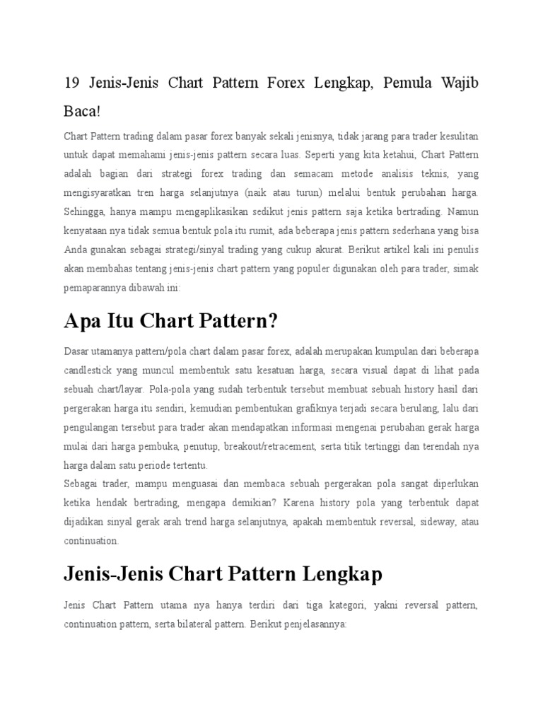 Panduan Chart Pattern Forex Pemula | PDF | Pengelolaan Keuangan & Uang