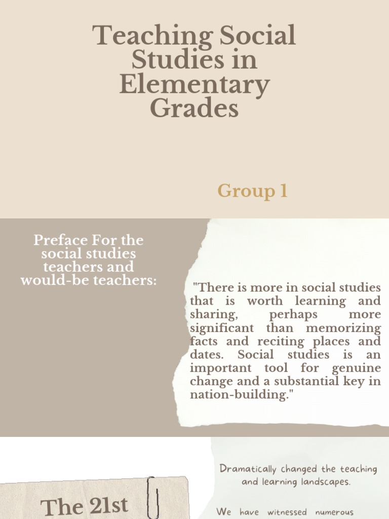 Teaching Social Studies in Elementary Grades | PDF | Learning | Curriculum