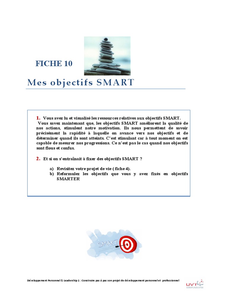Objectifs SMART : Guide Pratique | PDF | Développement personnel