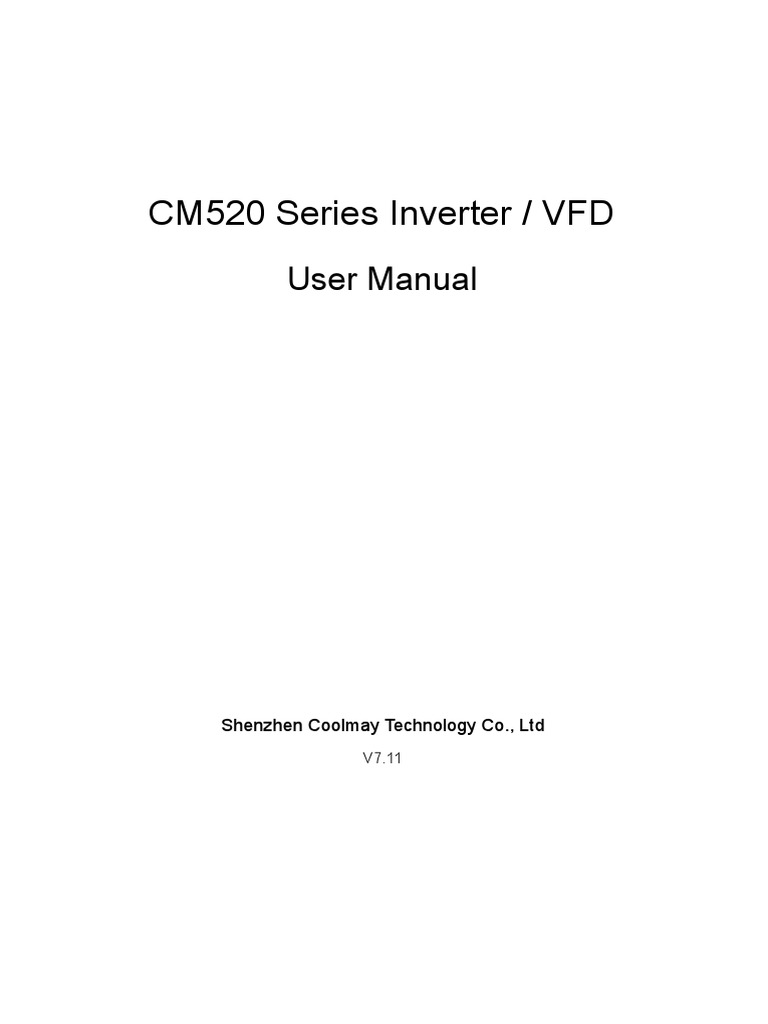 CM520 Inverter User Guide | PDF | Power Inverter | Power Supply