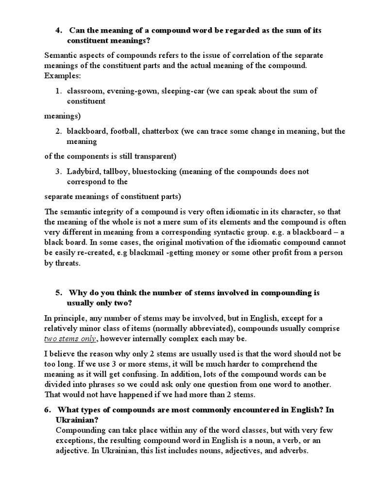 types-of-compounds-in-english-and-ukrainian-pdf-english-language-noun