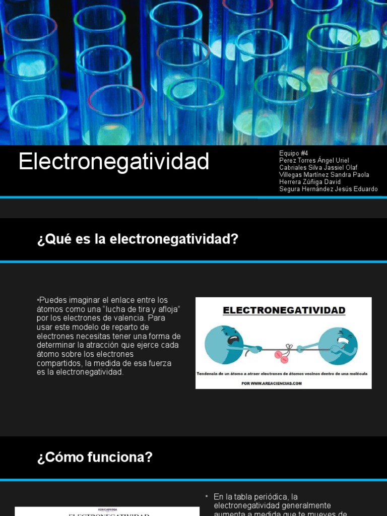 Electronegatividad | PDF | Enlace covalente | Fases de la materia