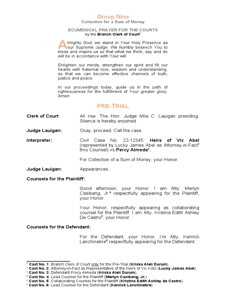 Final Script | PDF | Stocks | Witness