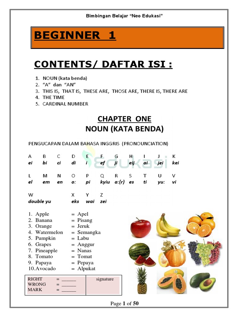 English Book Level 1+2 PDF | PDF | Fruit