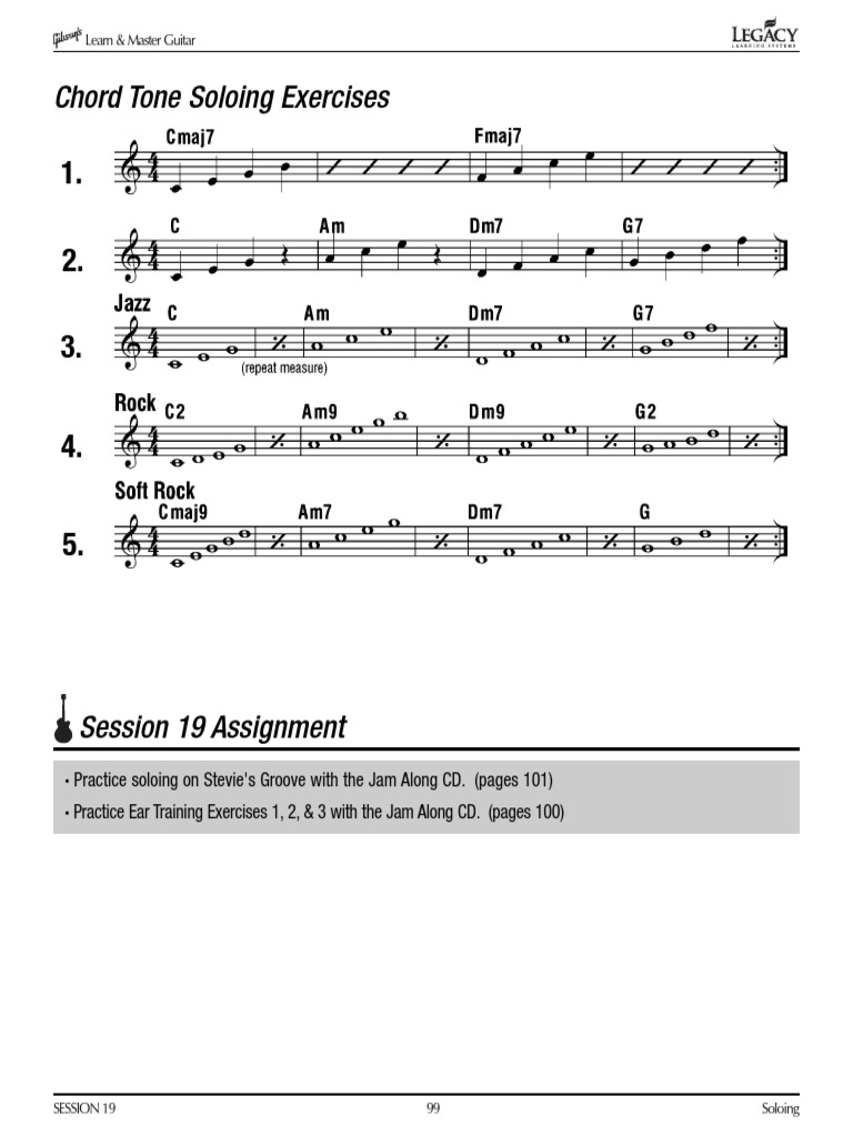 Chord Tone Soloing Exercises | PDF