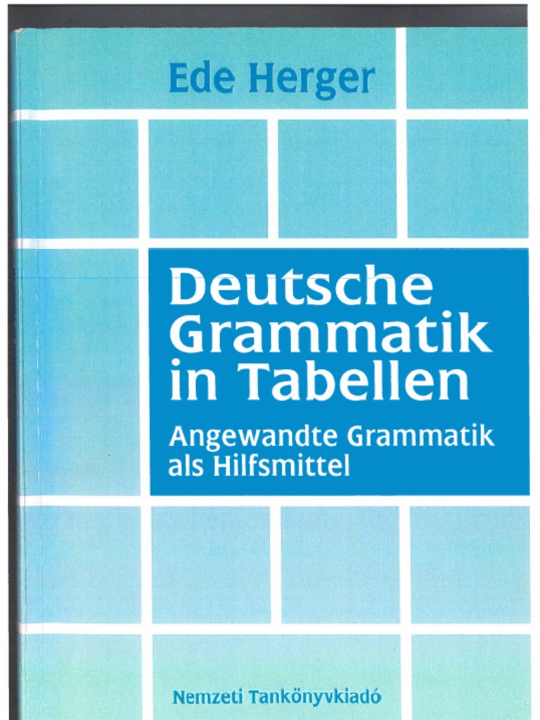 Deutsche Grammatik in Tabellen (NT) PDF | PDF