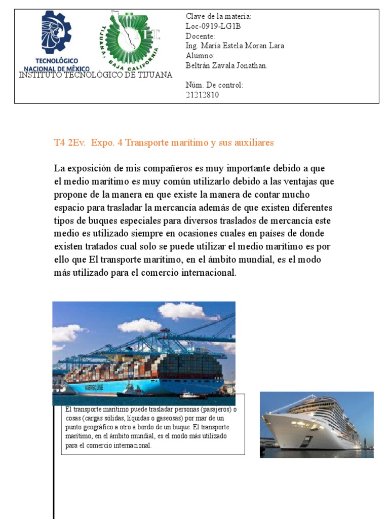 Transporte Maritimo | PDF | Mar | Transporte