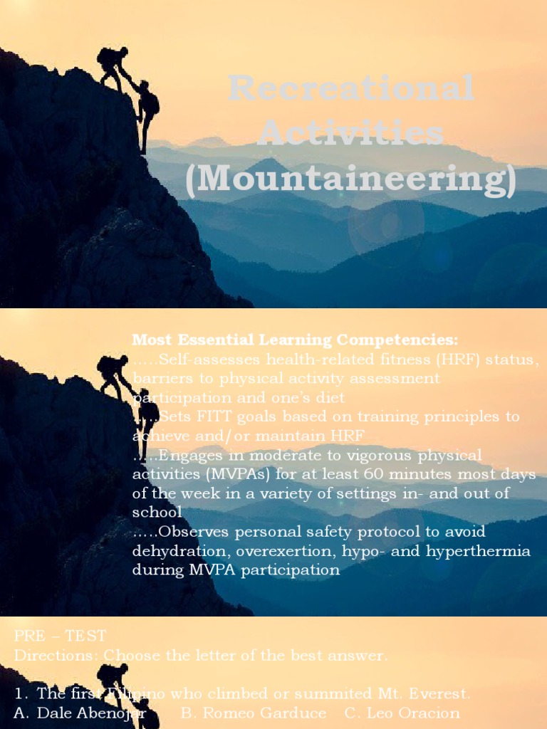 M OUNTAINEERING | PDF | Mountains | Physical Geography