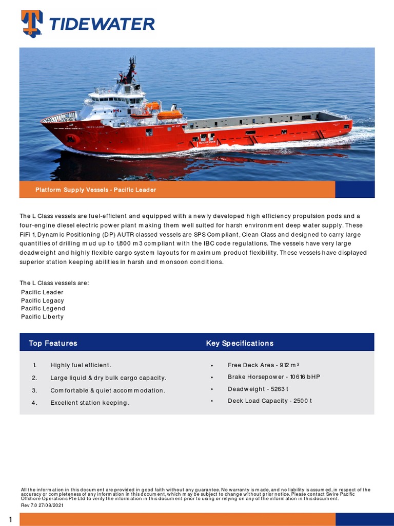 L Class Vessels: Specs & Features | PDF | Watercraft | Ships