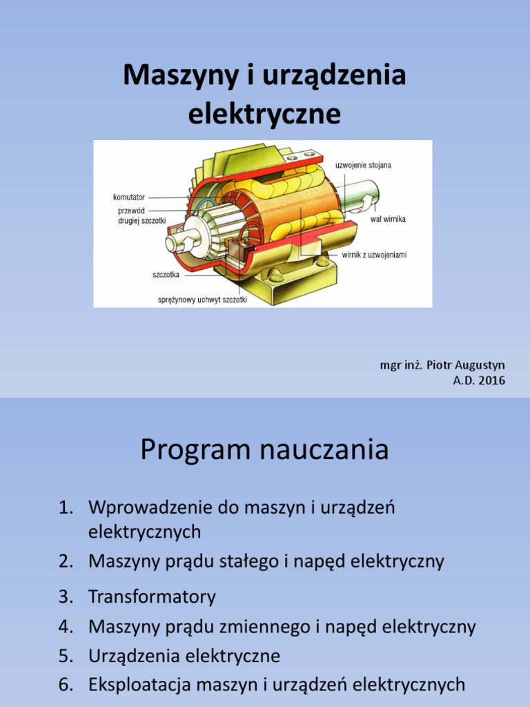 Maszyny I Urzadzenia Elektryczne - 2 | PDF