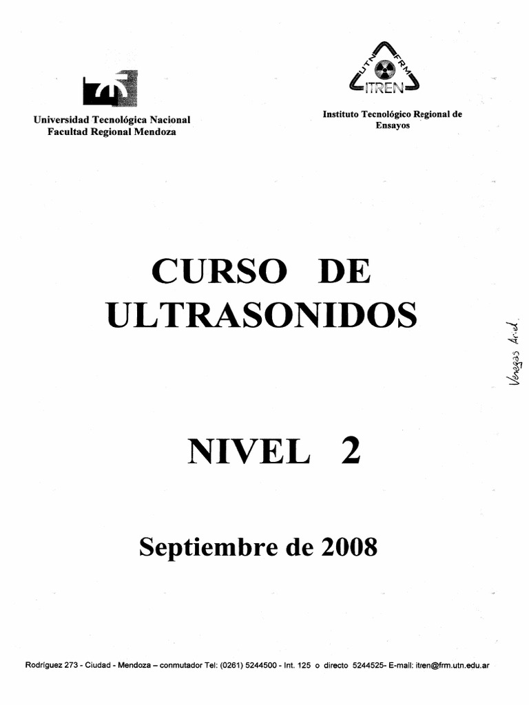 Curso de Ultrasonidos - Nivel 2 ITREN PDF | PDF