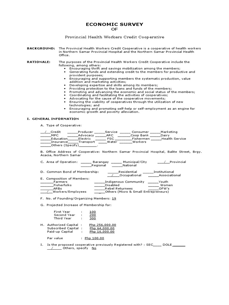 Economic Survey | PDF | Cooperative | Loans