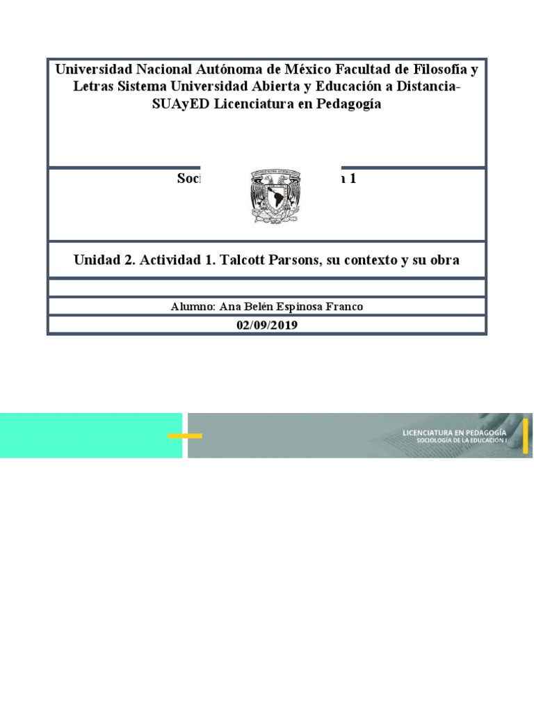 Aportaciones de Talcott Parsons a la Sociología | PDF | Sociología