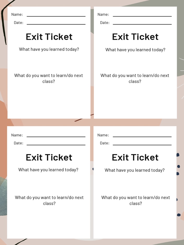 Exit Ticket | PDF