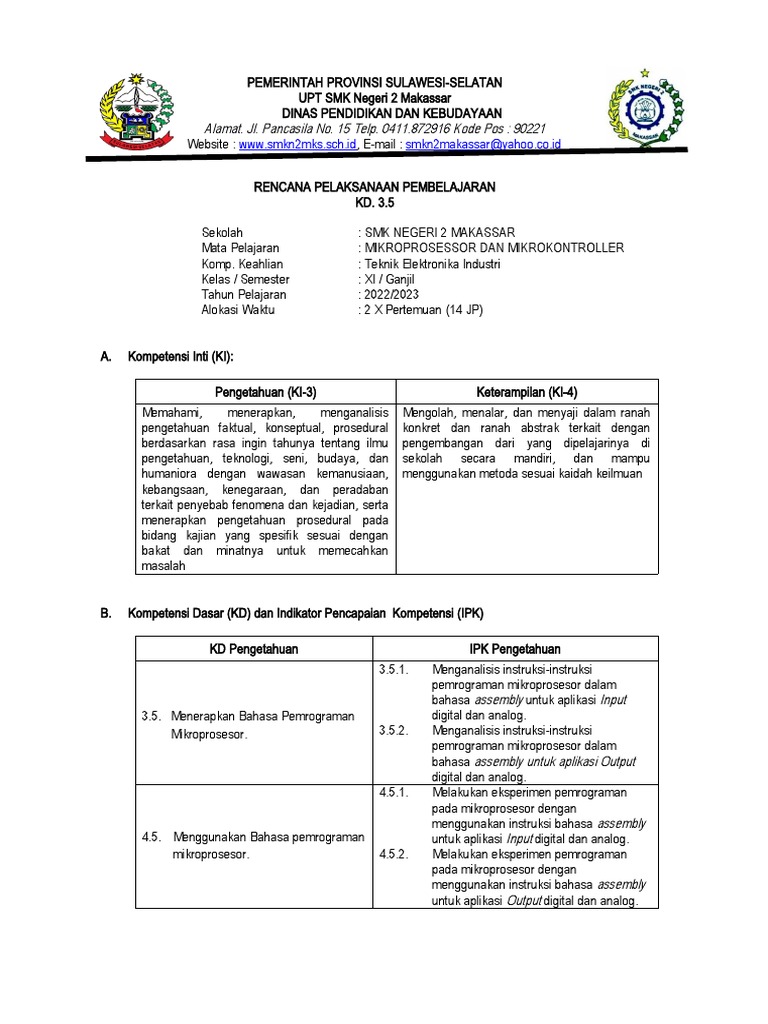 RPP 3.5 Fix | PDF | Komputer