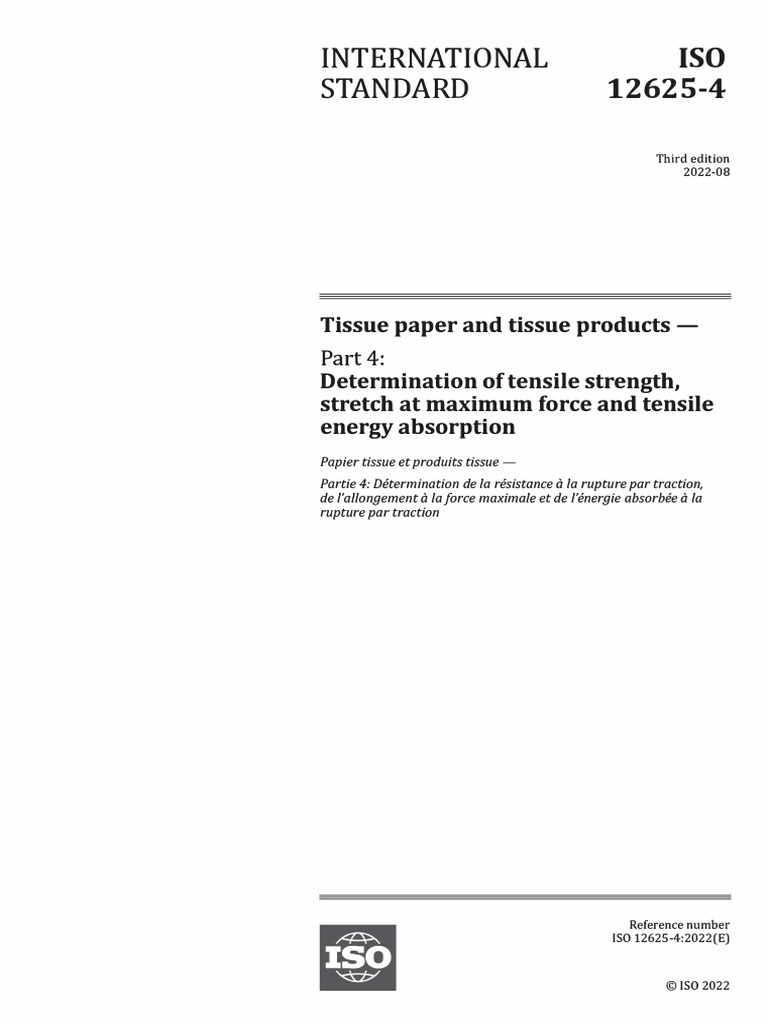 Iso 12625-4 2022 | PDF | Accuracy And Precision | Ultimate Tensile Strength