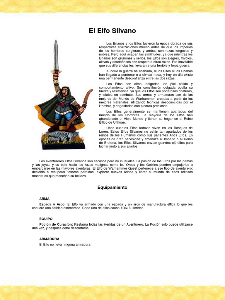 WQ - Elfo Silvano v.2.0 PDF | PDF | Duendes | Arco y flecha