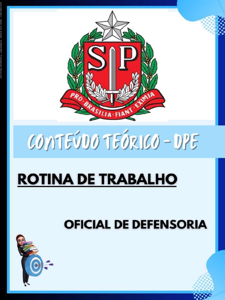 Rotina de Trabalho Oficial Da Dpesp Alvonotj | PDF | Qualidade (negócios) | Ambiente natural