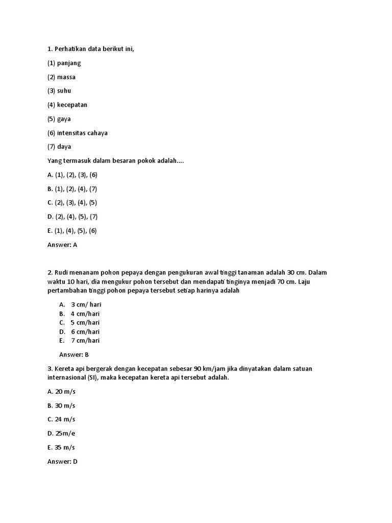 Soal IPA Terapan (2) | PDF