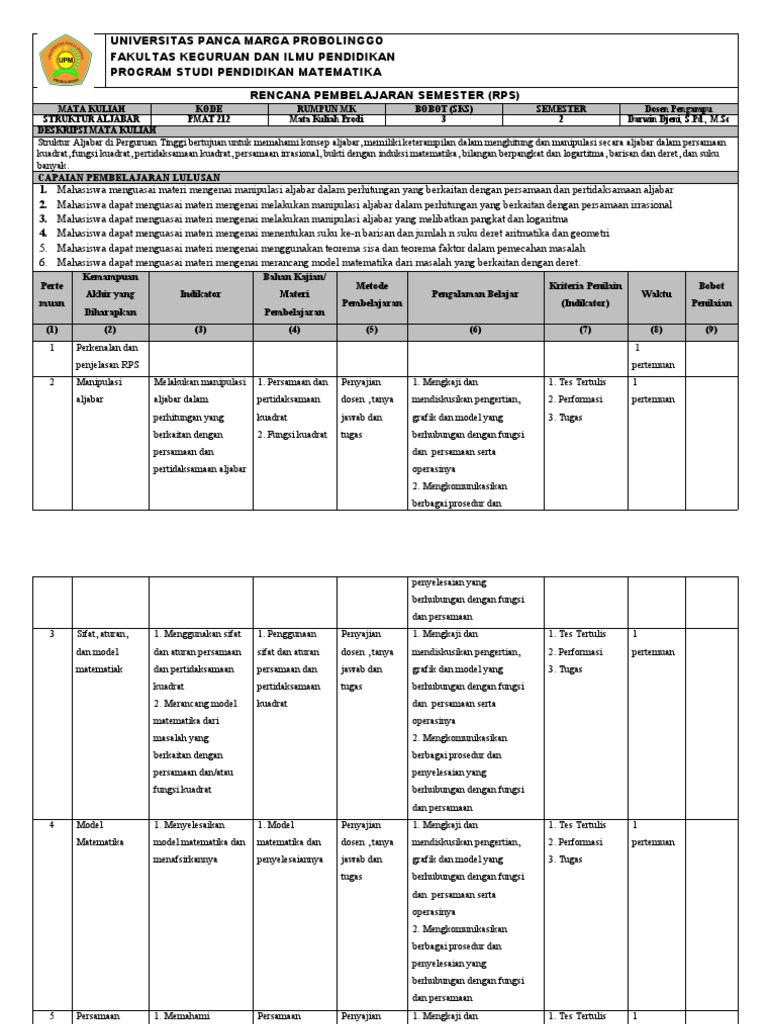 RPS Format Baru | PDF