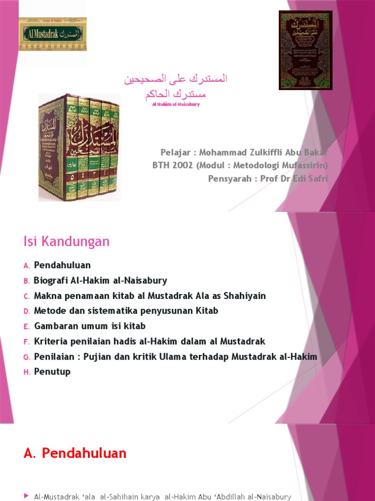 Al Mustadrak Al Sahihain by Al Hakim An Naisyaburi | PDF | Sejarah | Klasik