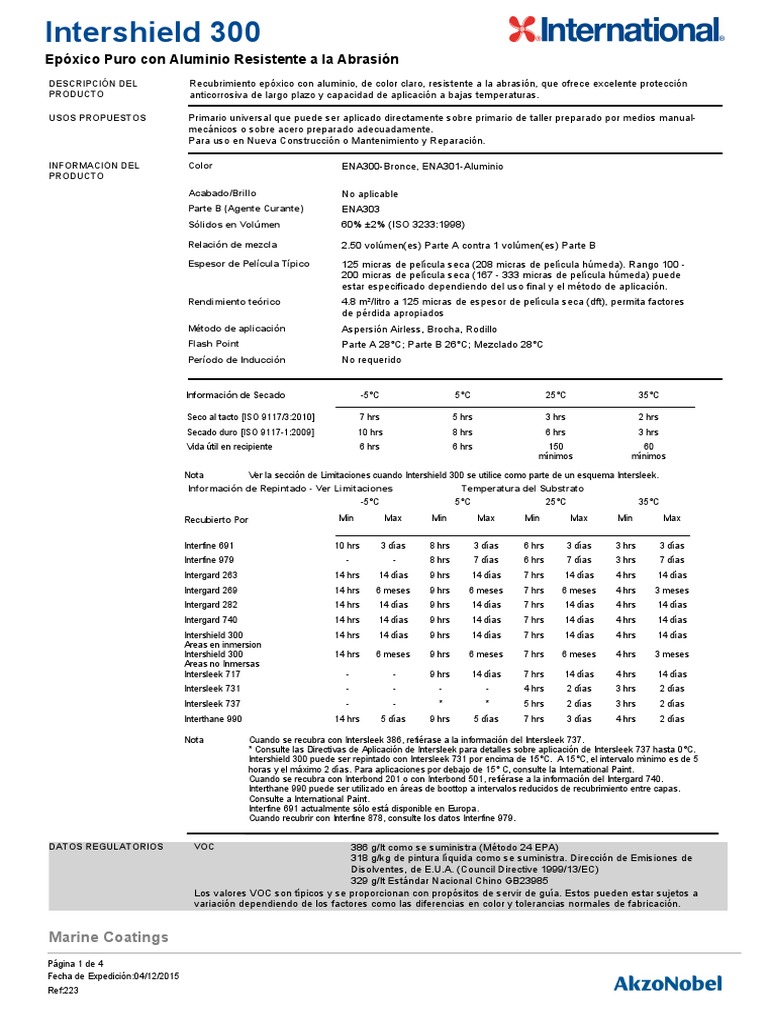 Intershield 300 Hs | PDF | Agua | Soldadura