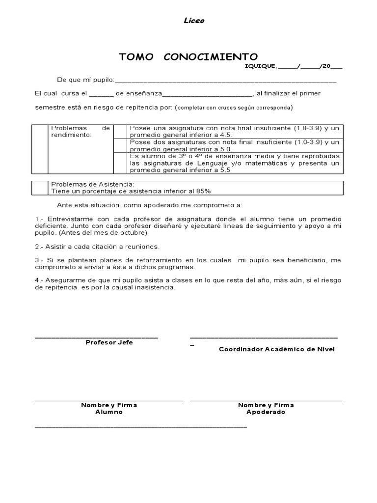 Toma de Conocimiento | PDF