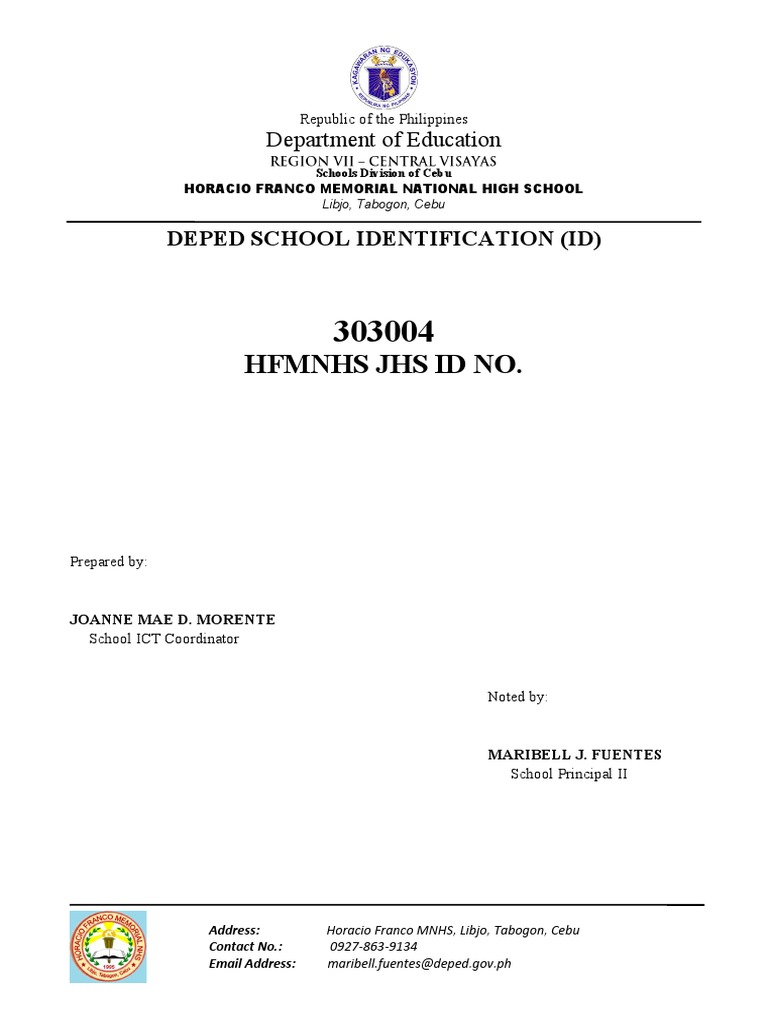 DepEd School ID | PDF