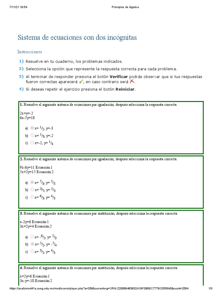 Matemáticas Básicas v1 - Principios de Álgebra | PDF | Ecuaciones | Álgebra