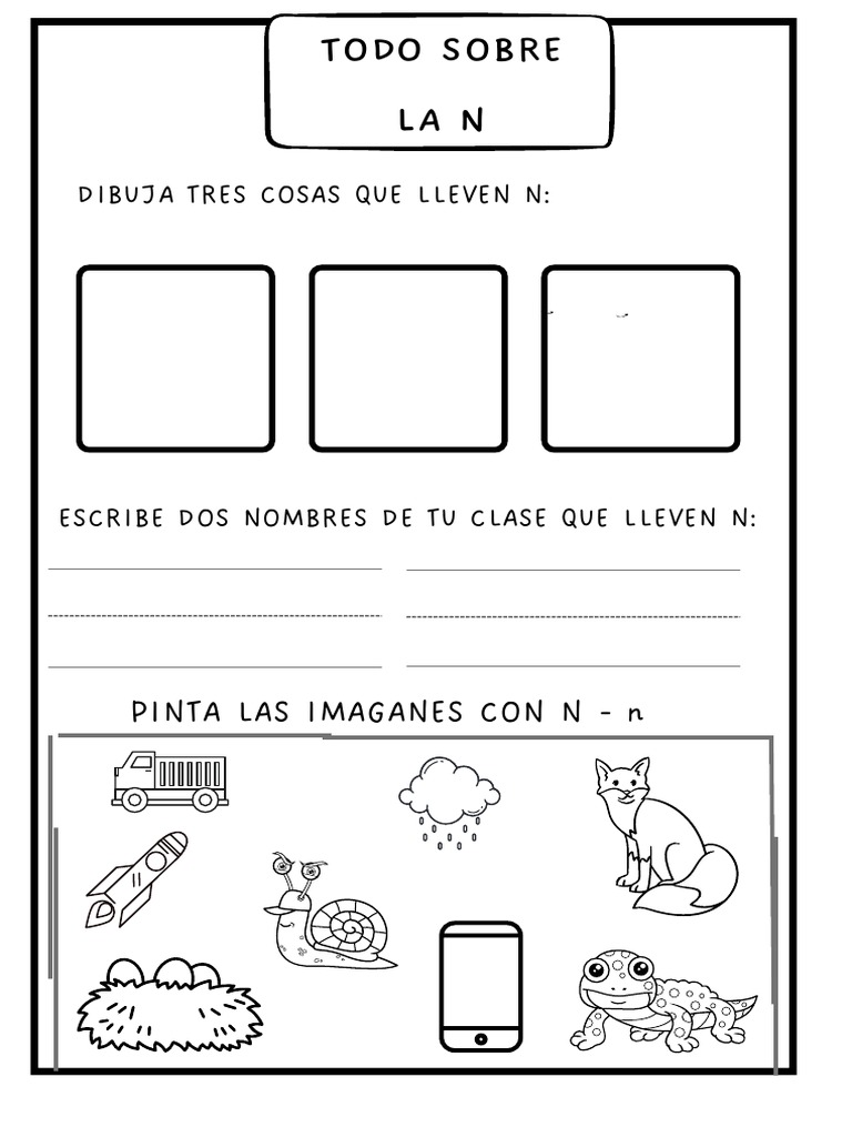 Ficha Lectoescritura Letra M Blanco Negro PDF | PDF