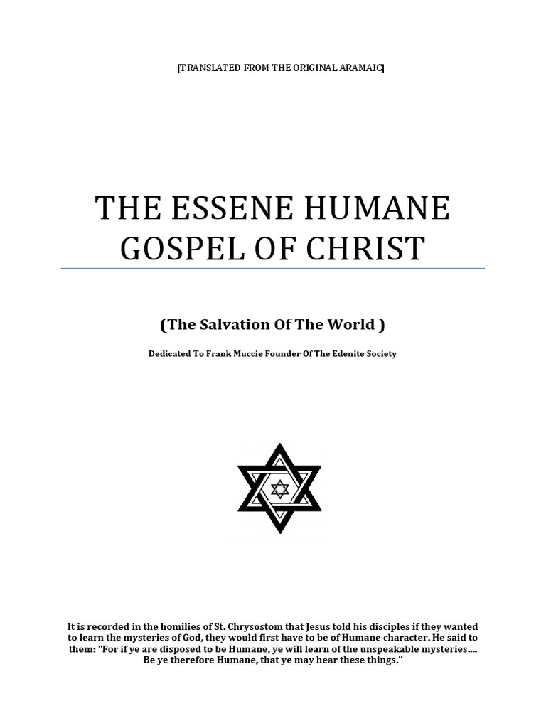 The Essene Humane Gospel of Christ | PDF | Jesus | John The Baptist