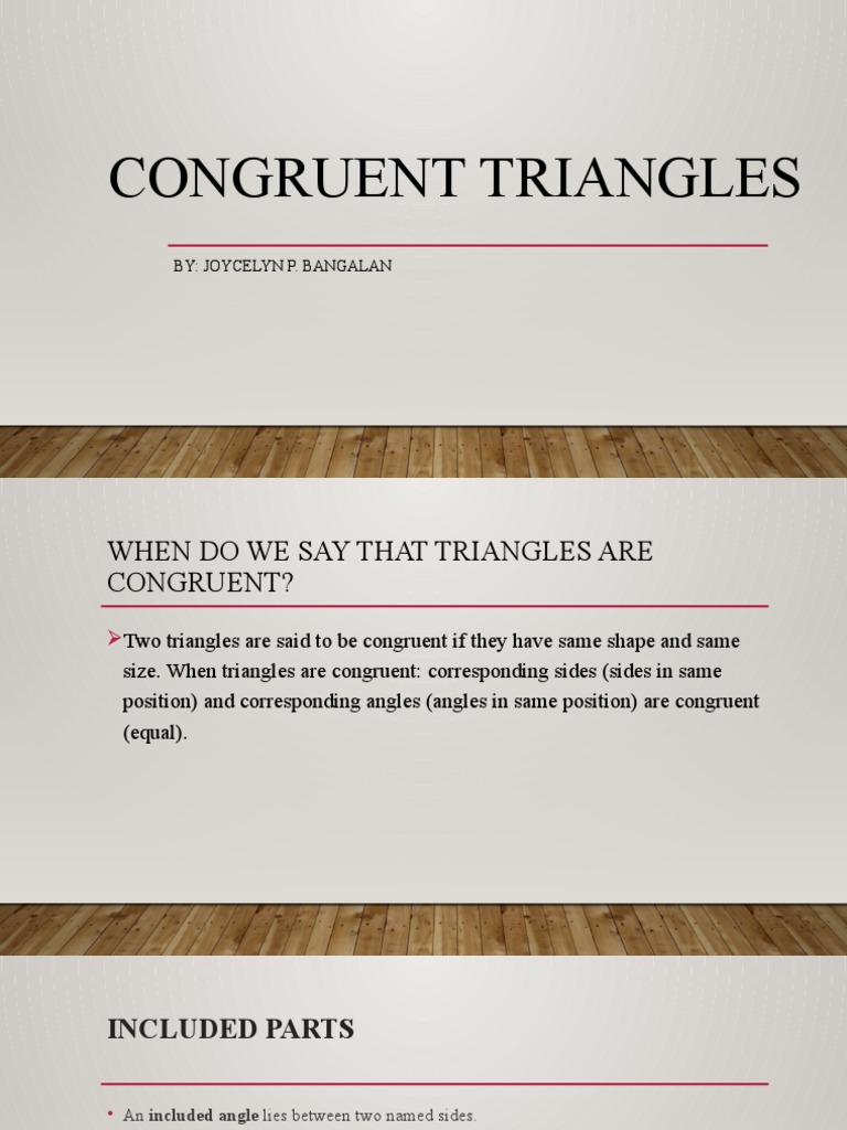 Understanding Congruent Triangles | PDF | Triangle | Triangle Geometry