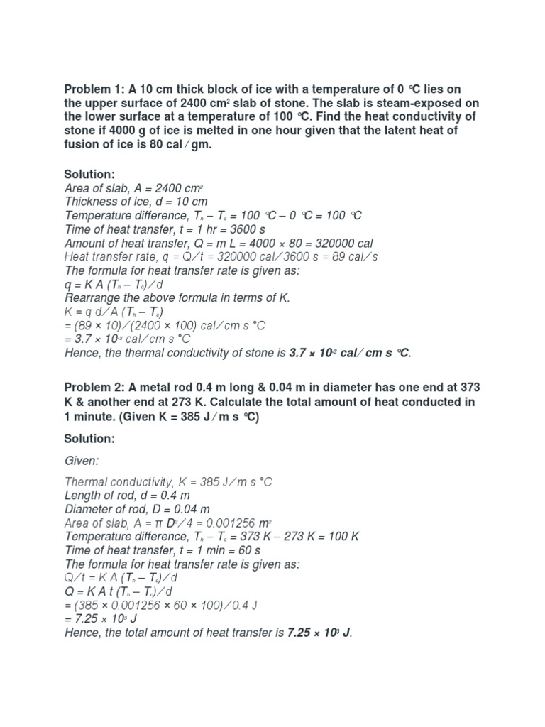 TP Problems | PDF | Heat | Heat Transfer