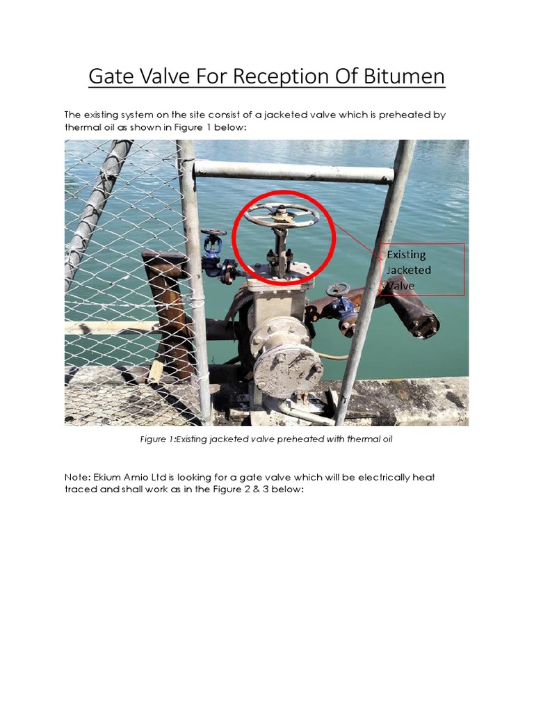 Gate Valve For Reception of Bitumen | PDF