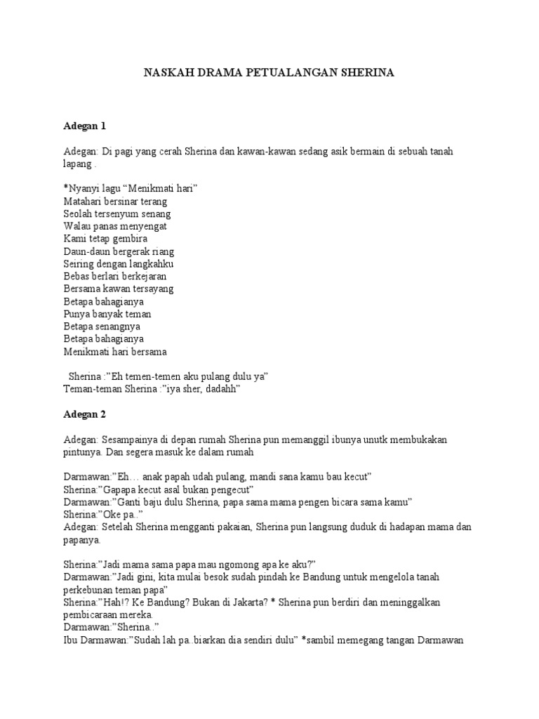 Naskah Drama Petualangan Sherina | PDF