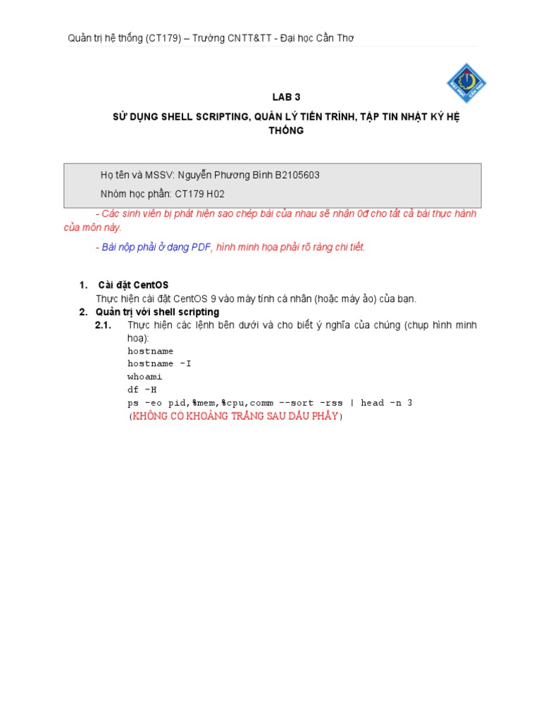 QTHT Lab3 2022 2023 | PDF