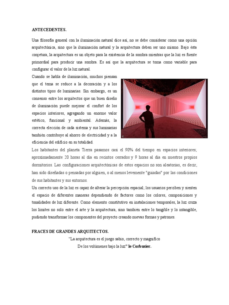 Investigacion 7 La Luz Natural y Artificial | PDF | Ligero | Radiación ...