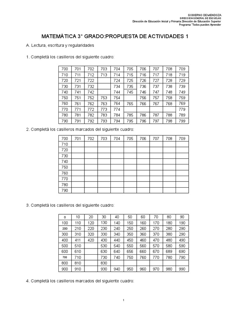 MAT 3 GRADO 1 Secuencia 2010 | PDF | Infancia | Instituciones sociales