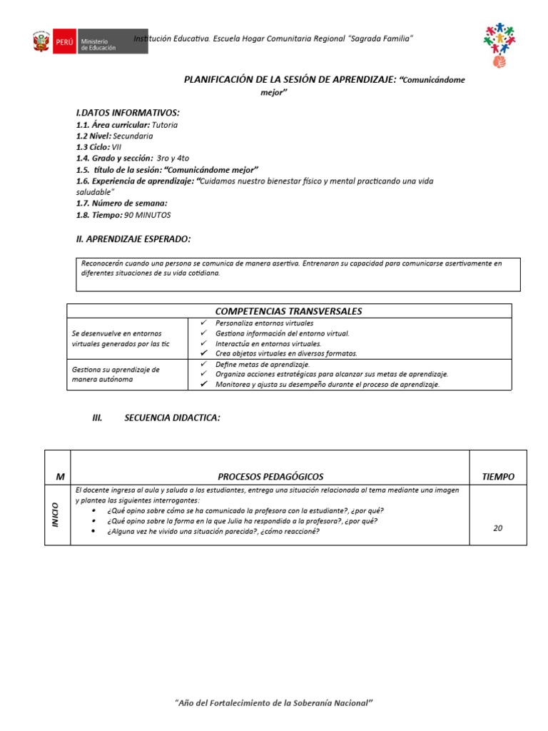 Comunicandome Mejor - Tutoria | PDF | Aprendizaje | Modificación de comportamiento