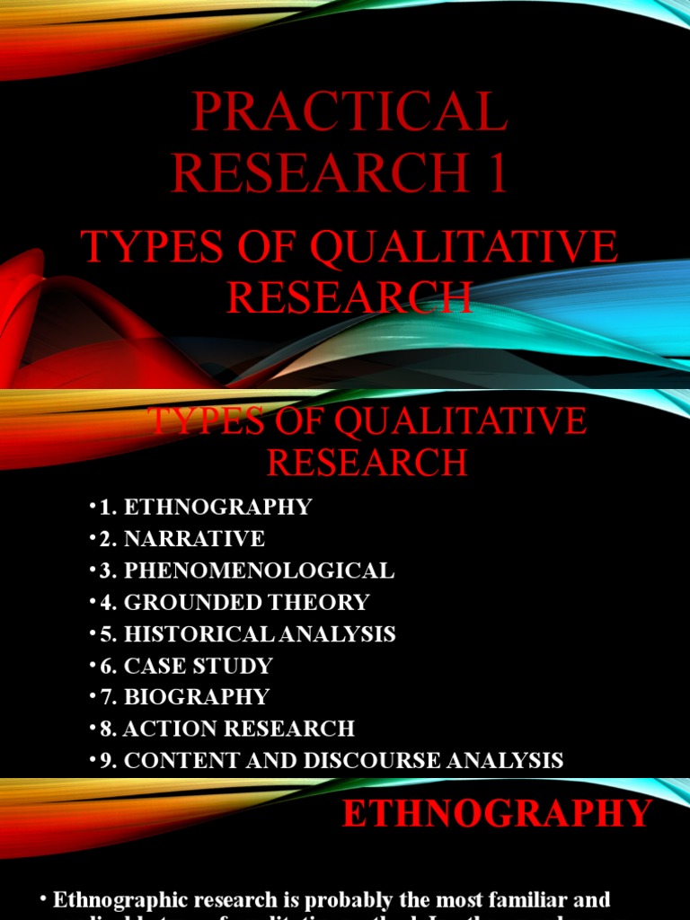 Practical Research 1: Types of Qualitative Research | Download Free PDF | Qualitative Research ...