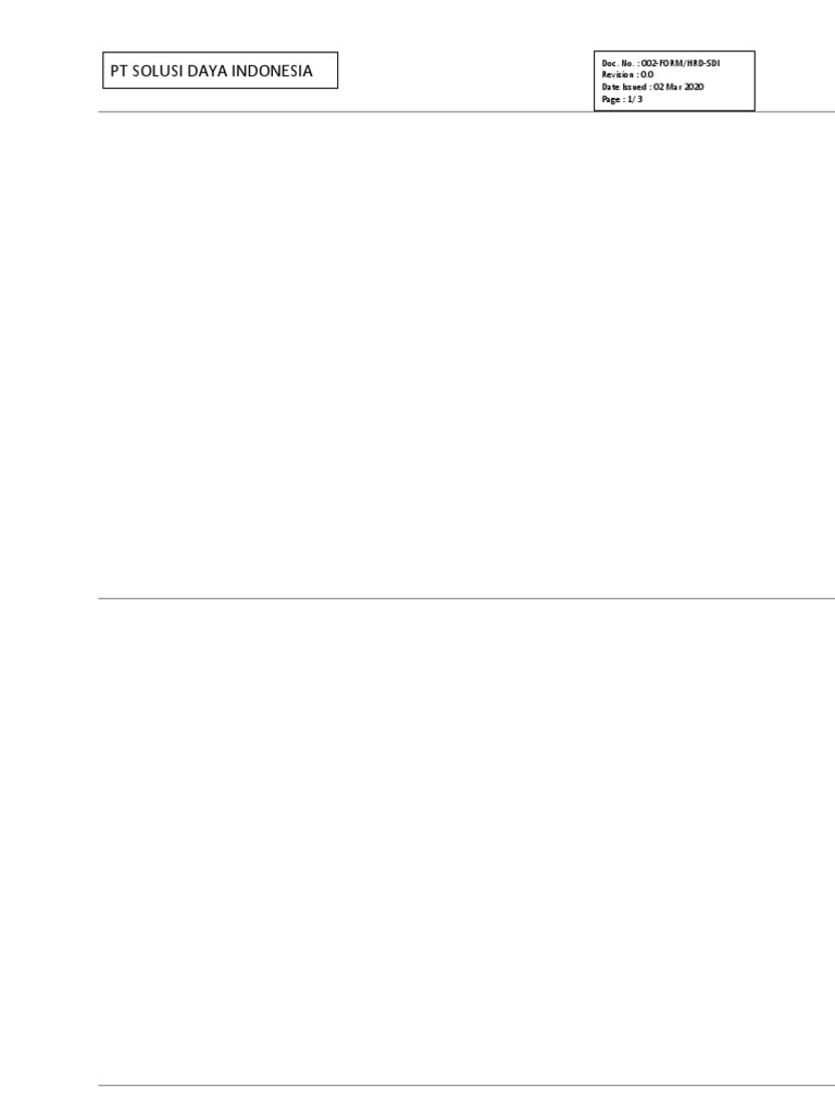 Application Form - PT Sdi | PDF