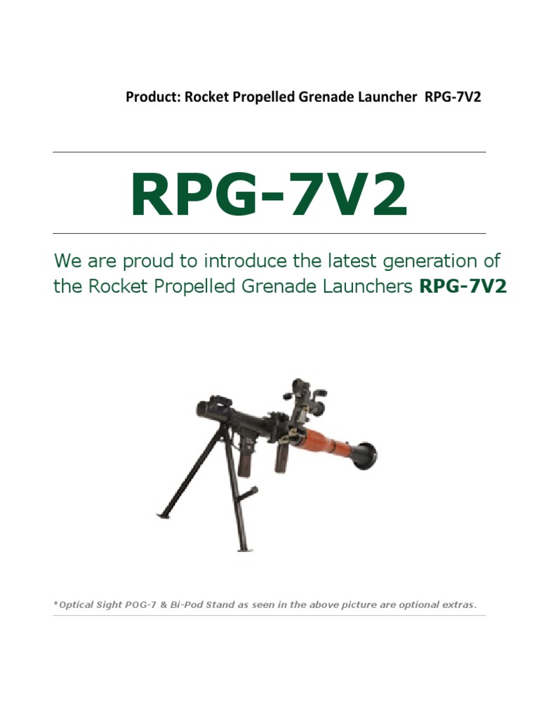 RPG-7V2 Product Catalogue.pdf | PDF | Equipment | Hazards