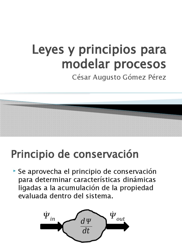 Clase 7 - Leyes y Principios para El Modelado de Procesos | PDF | Fenómenos de transporte ...
