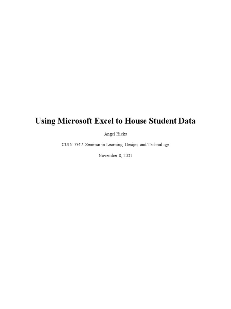 Literature Review Paper | PDF | Microsoft Excel | Classroom