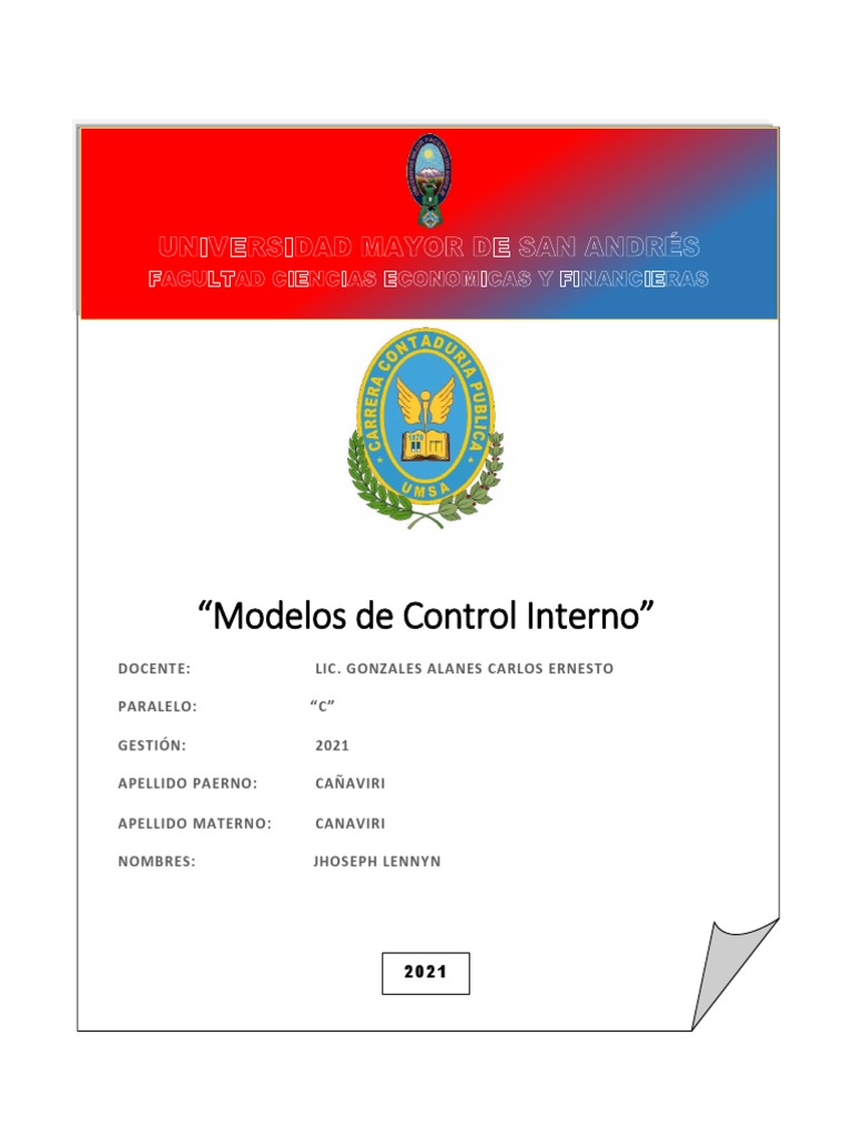 Modelos de Control Interno | PDF | Auditoría | Contabilidad