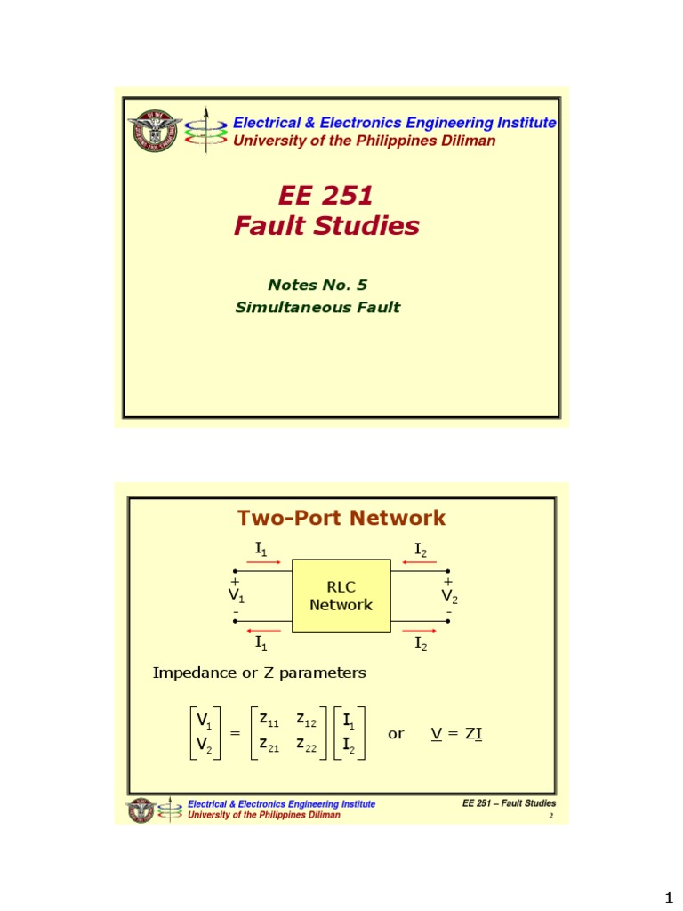 EE251 Notes5 - Simultaneous Faults | PDF | Control Theory | Electronic ...