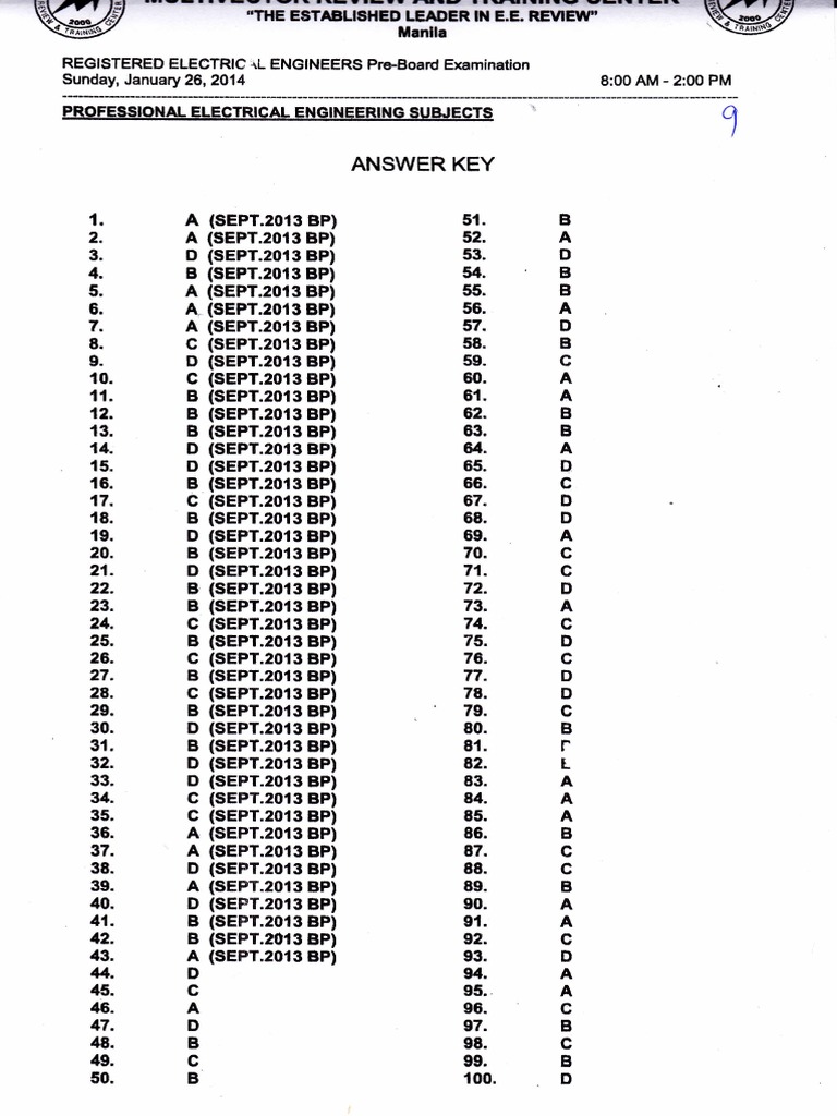 IMG - 0526 EE PreBoard Exam 08 | PDF