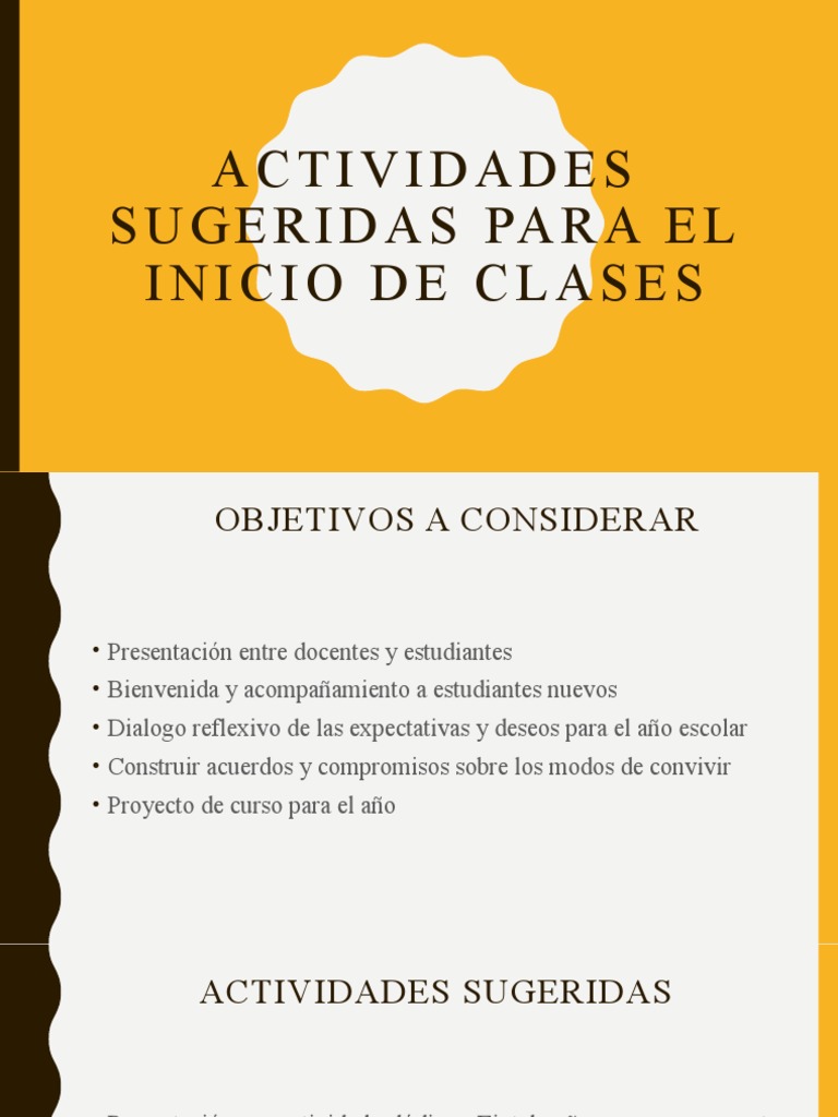 Actividades para el Inicio de Clases | PDF | Salud y bienestar