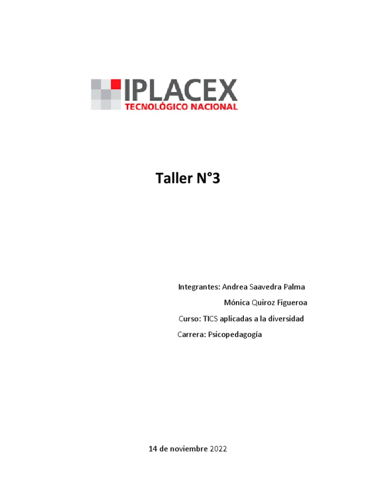 Taller N3 | PDF | Educación primaria | Informática